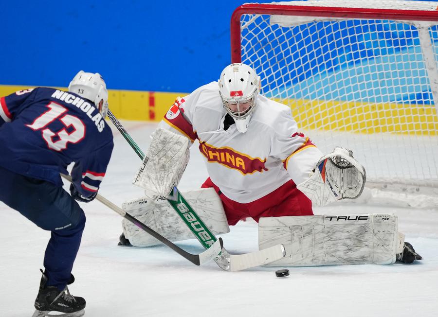 China secures first win in men's ice hockey at Asian Winter Games_英语频道 ...