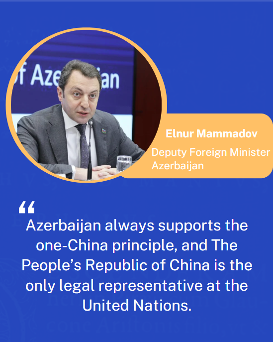 Azerbaijan's deputy foreign minister: Azerbaijan always supports the ...